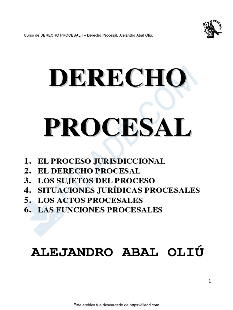 ABAL 3 Tomos | PDF | Ley procesal | Jurisdicción