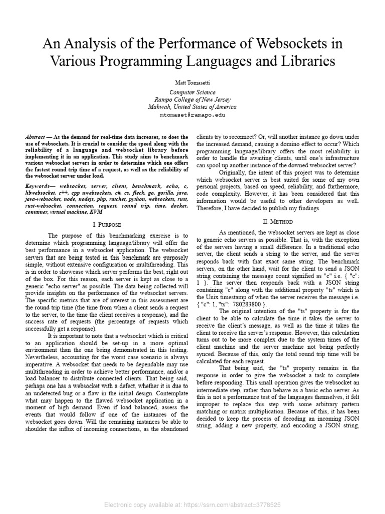 23 - An - Analysis of The Performance - of - Websockets - in - Various - Programming - Languages ...