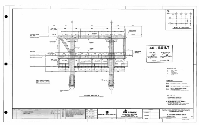 PE-TUM-G322-E-001-24 (Elevacion Marco Eje 4) | PDF