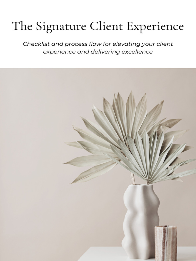 Designing Your Client Signature Experience | PDF | Experience | Brand