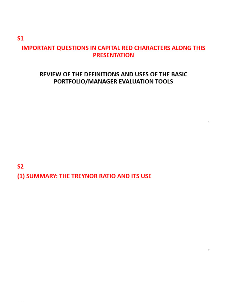 Portfolio Evaluation Tools Explained | PDF | Sharpe Ratio | Beta (Finance)