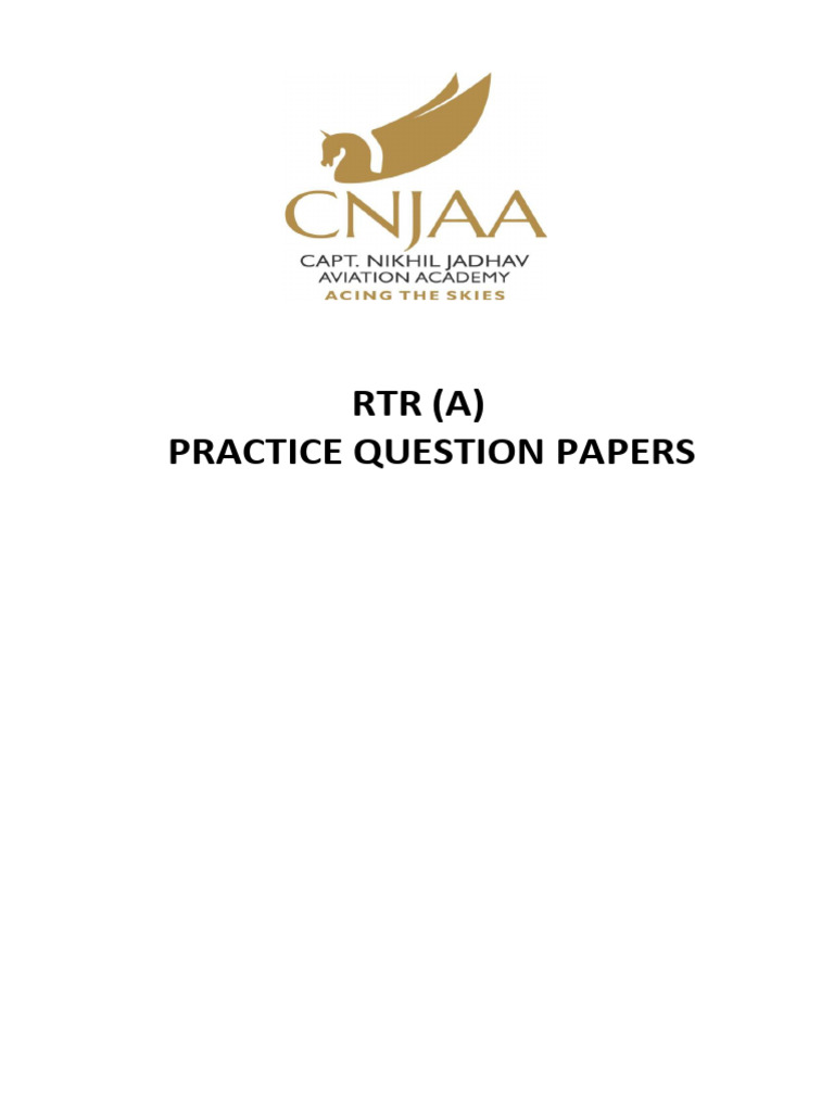 Cnjaa RTR Imp Question Papers | PDF | Air Traffic Control | Instrument Flight Rules