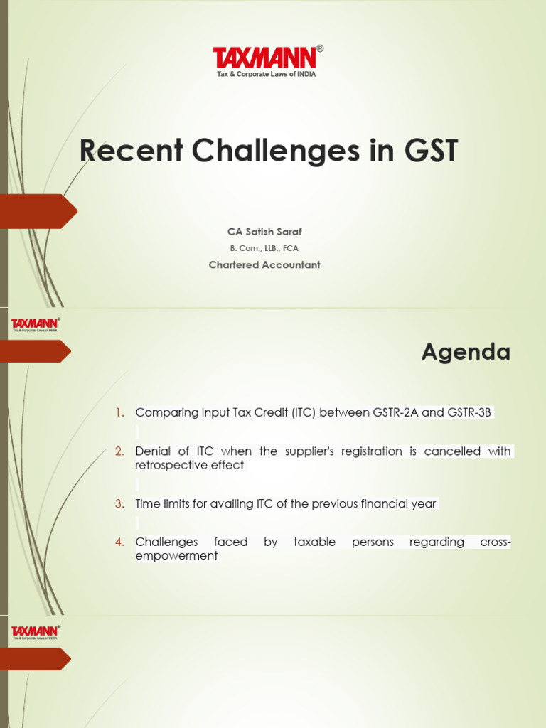 TaxmannPPT - GST Litigation - Challenges and Solutions | PDF | Invoice ...