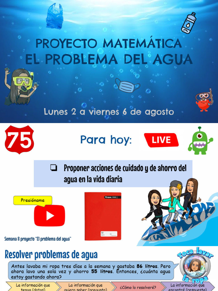 Proyecto - El Problema Del Agua - Matemática | PDF | Agua | Ciencias de ...