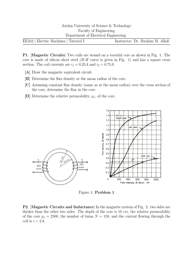 EE332 Tutorial1 | PDF | Inductor | Inductance