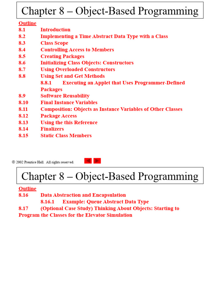 Object-Based Programming Concepts | PDF | Class (Computer Programming) | Method (Computer ...