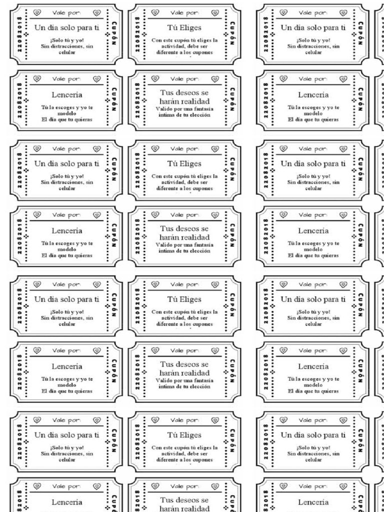 Plantilla Tickets para Cupones | PDF