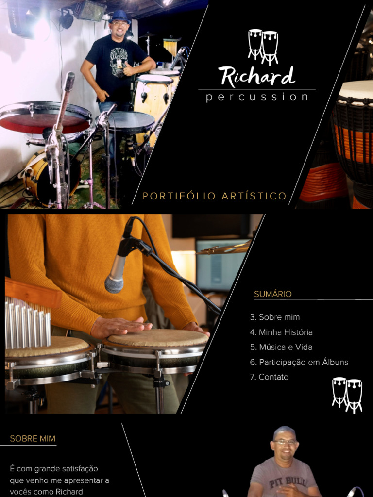 Portifólio Artístico Richard Percussion | PDF