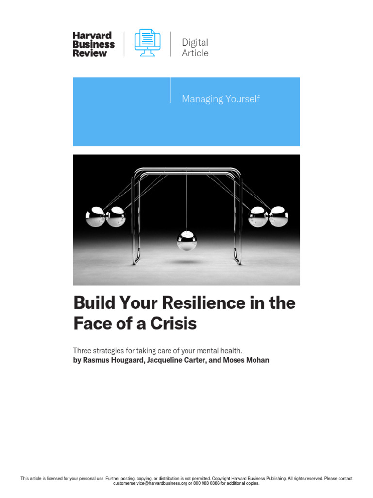 2020 03 Build Your Resiliency in The Face of A Crisis | PDF ...