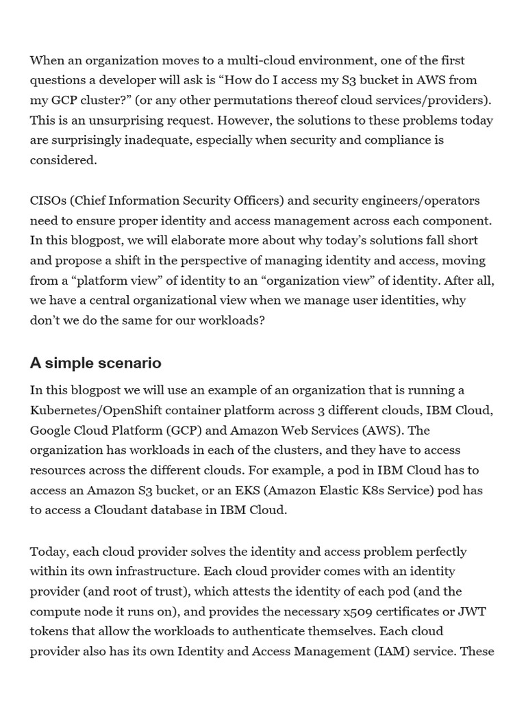 Untangling The Multi-Cloud Identity and Access Control Problem - by Brandon Lum - Universal ...