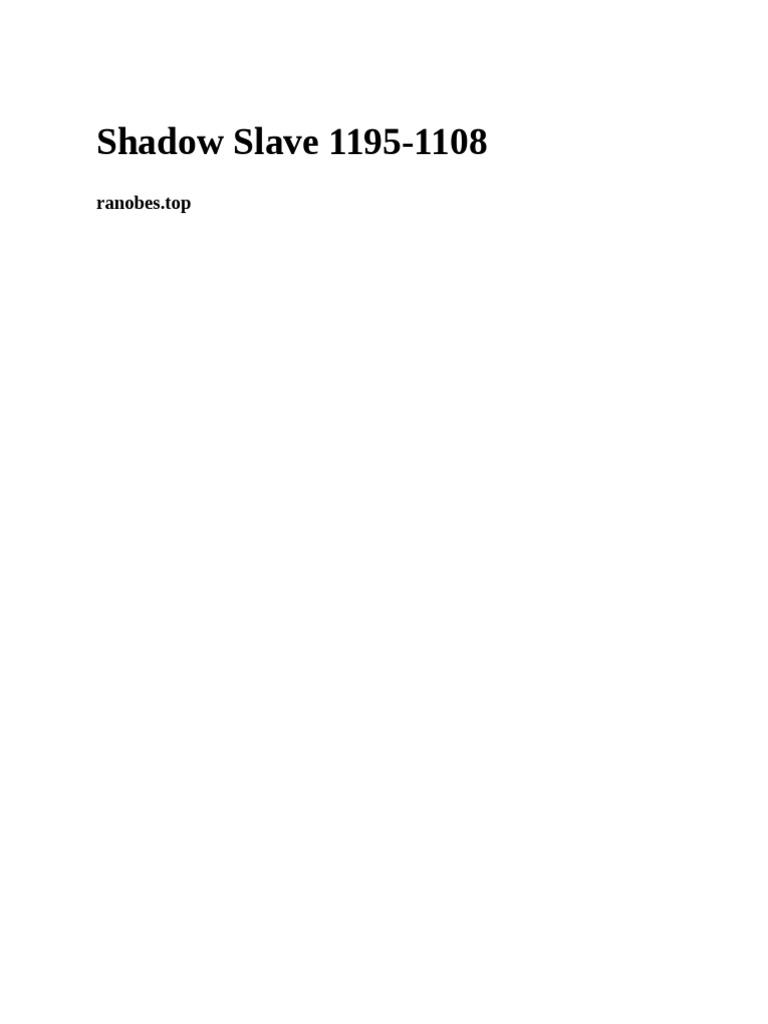 Shadow Slave 1195 1108 | PDF