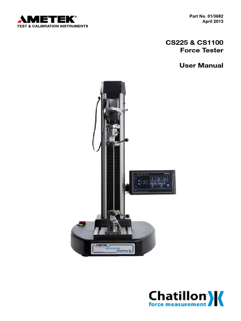 Single Column Test Stand Cs Manual English | PDF | Ac Power Plugs And ...
