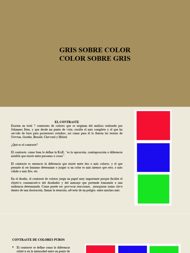 Los 7 Contrastes Del Color | PDF | Color | Azul