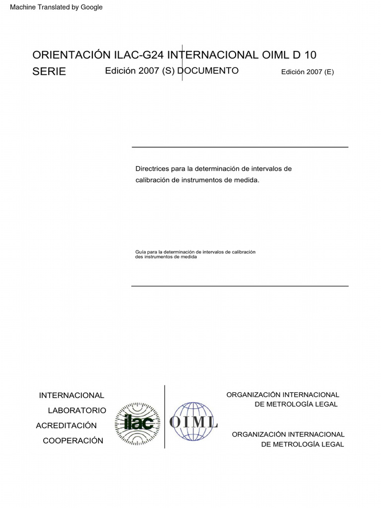 d010 E07 TRADUCCION | PDF | Calibración | Medición