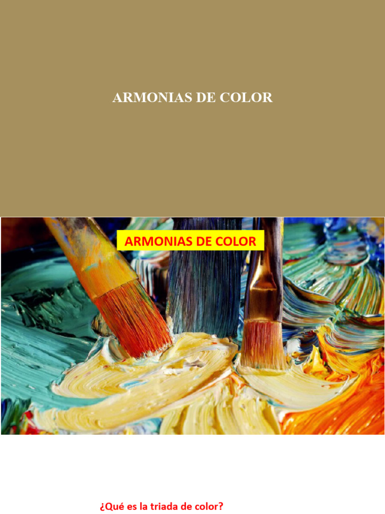 Armonias de Color, Triadas y Colores Tierra. | PDF | Color | Amarillo