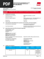 Agua Hoja de Seguridad | PDF | Agua | Solubilidad