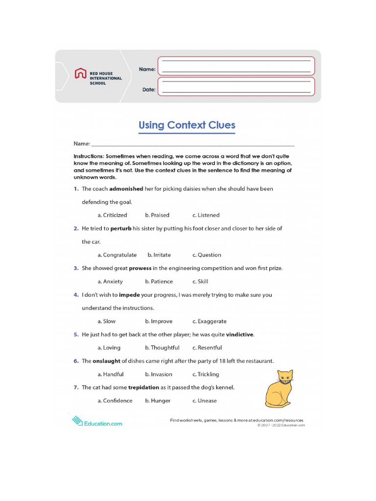 Context Clues Centers | PDF