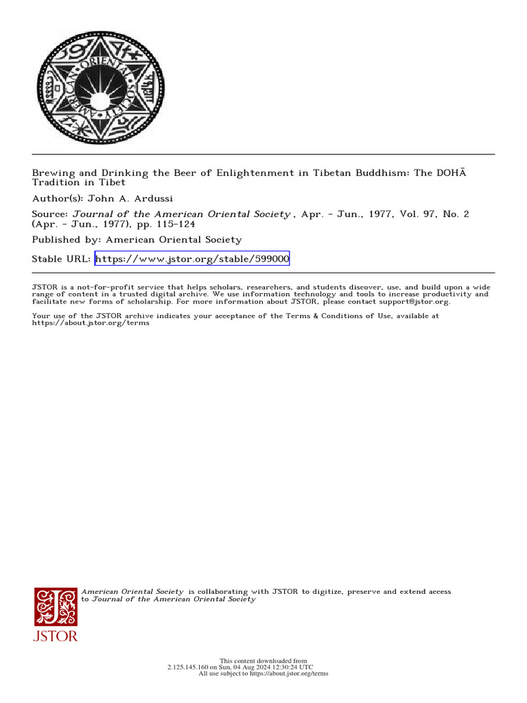 Tibetan Beer of Enlightenment Tradition | PDF | Tibetan Buddhism ...