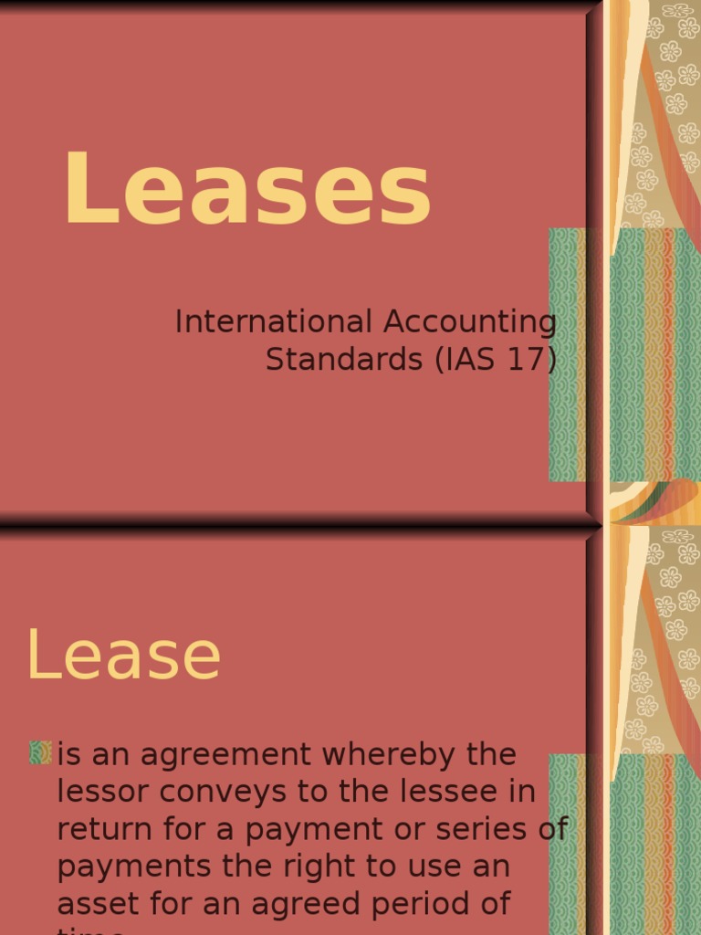 Leases: International Accounting Standards (IAS 17) | PDF | Lease | Expense
