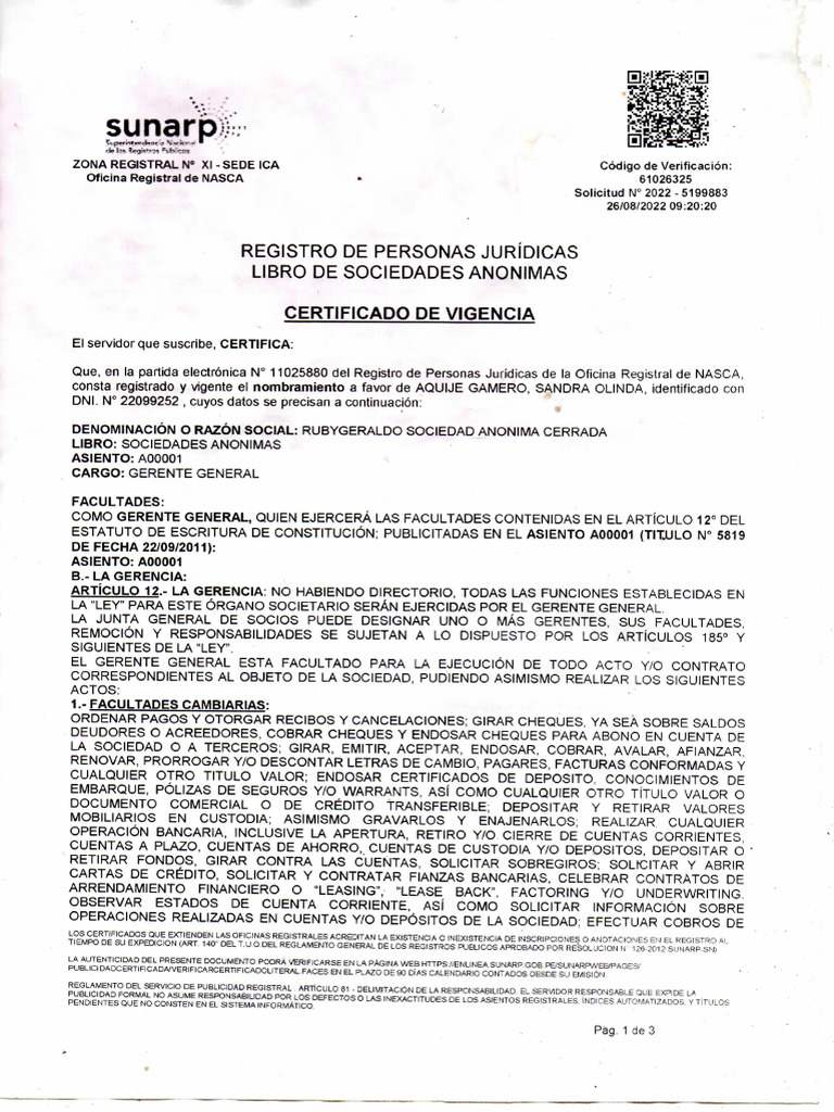 Vigencia Poder | PDF