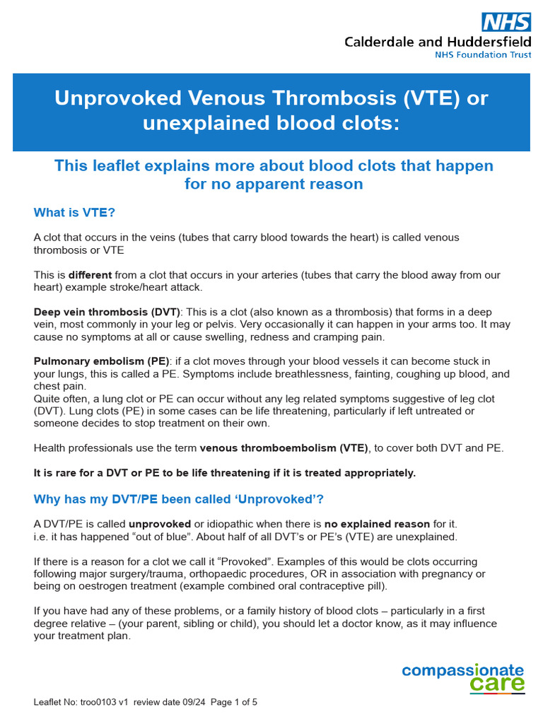 Troo0103v1-Unprovoked-Venous-Thrombosis-Vte 2024 07 10 143848 | PDF ...