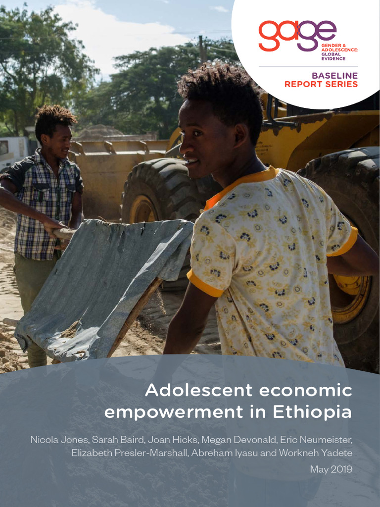 Adolescent Economic Empowerment in Ethiopia 1 | PDF | Adolescence | Poverty