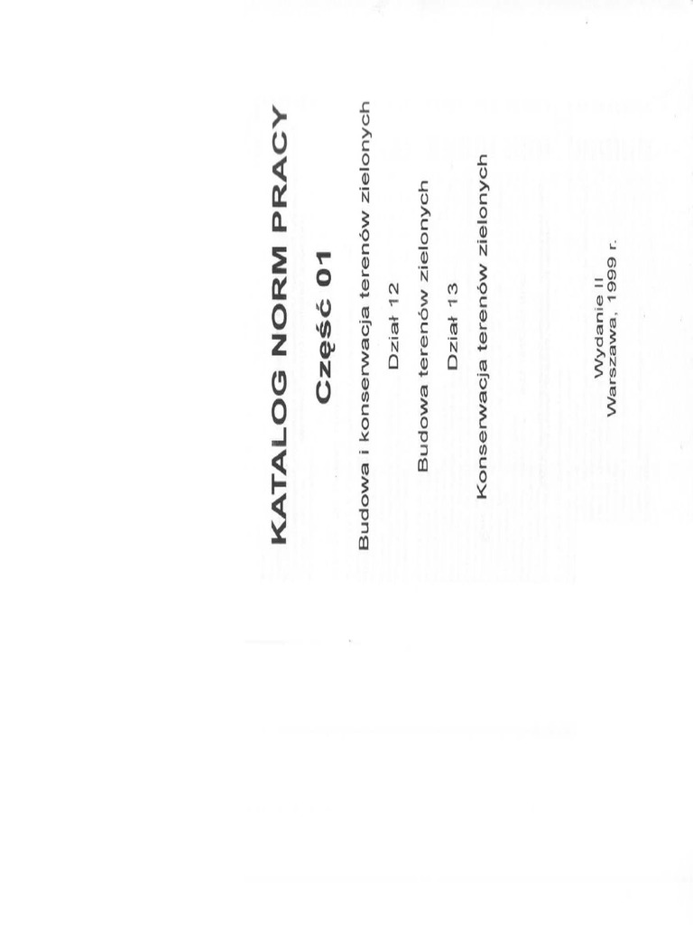 Katalog Norm Pracy 1999 | PDF