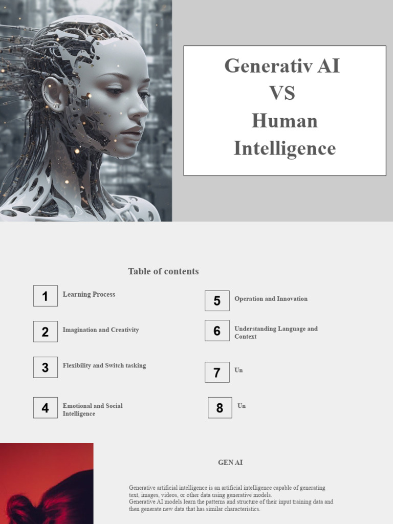 Generativ AI VS Human Intelligence | PDF | Intelligence | Artificial Intelligence