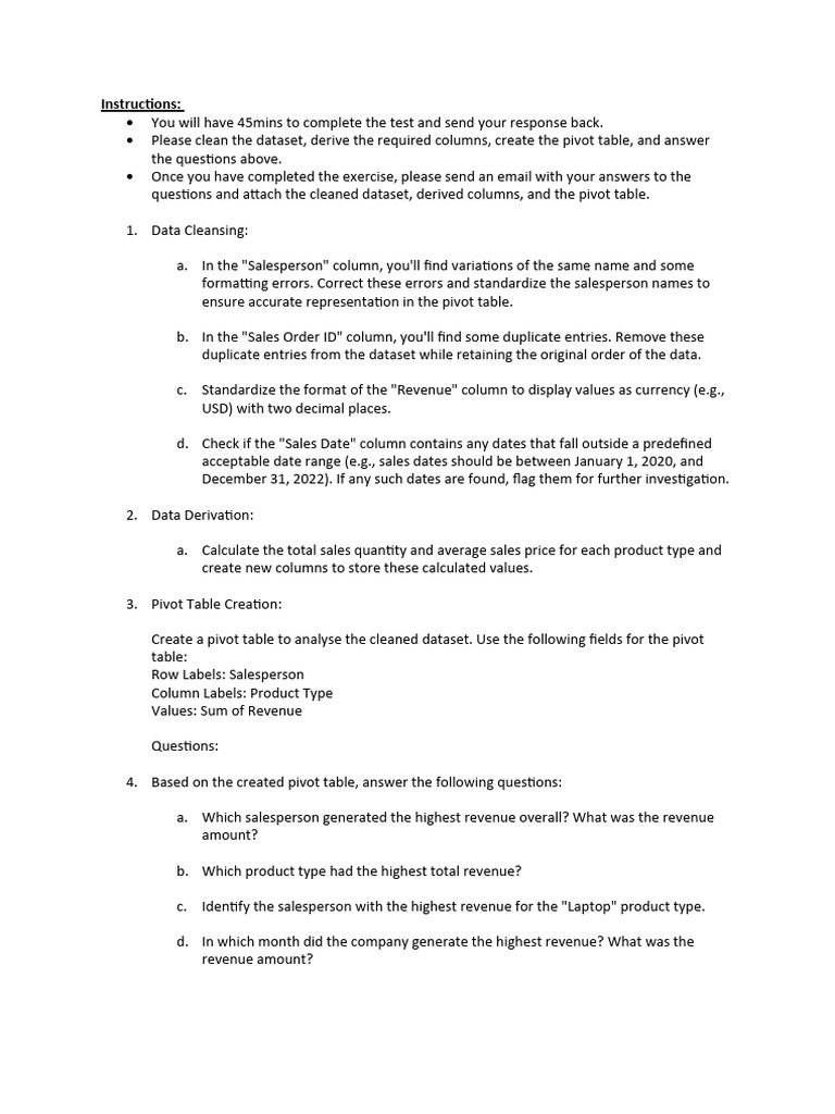 Instructions | PDF