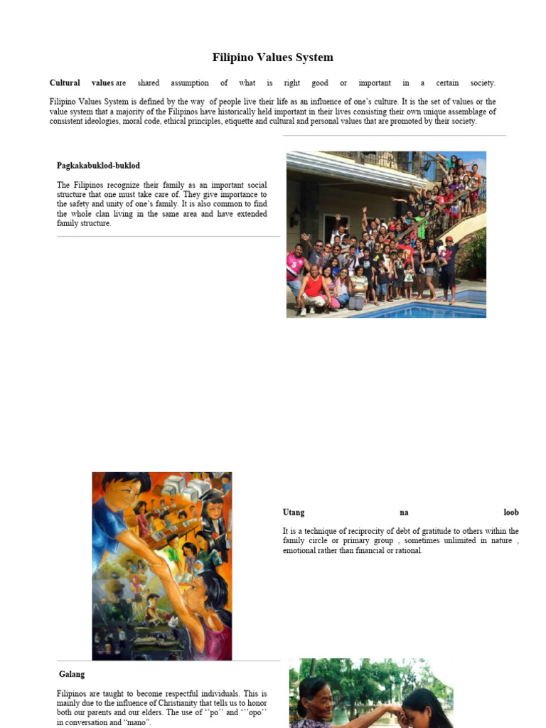Filipino Values System - Docx Day 1 1 | PDF | Social Psychology