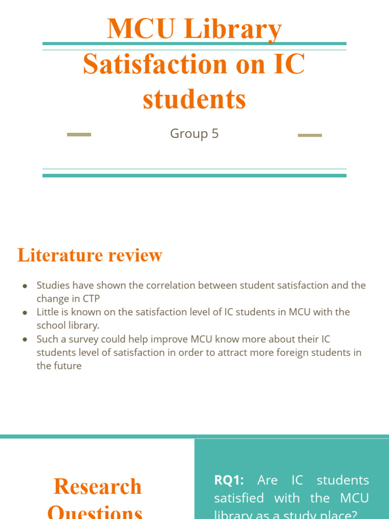MCU Library Satisfaction Study | PDF | Analysis Of Variance | Scientific Method