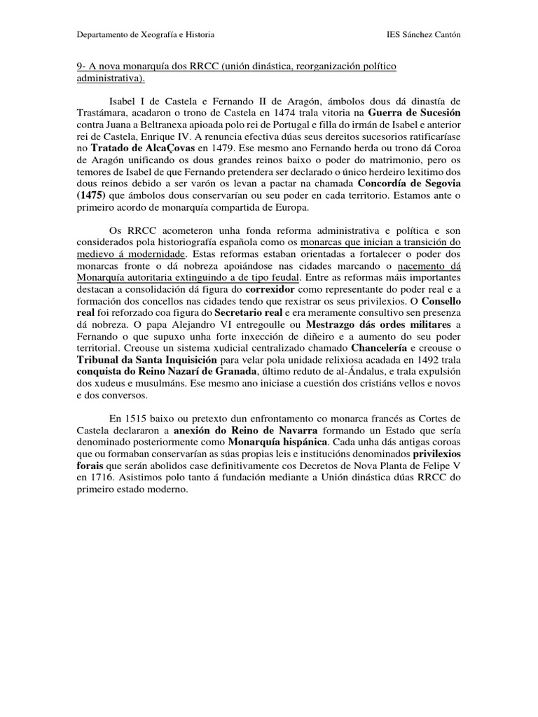 9 A Nova Monarquã A Dos RRCC | PDF