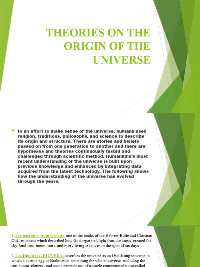 Theories on Universe's Origin Explained | PDF | Universe | Inflation ...