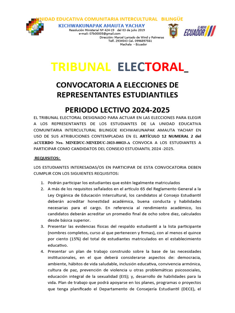 Convocatoria 2024 C.est | PDF | Gobierno