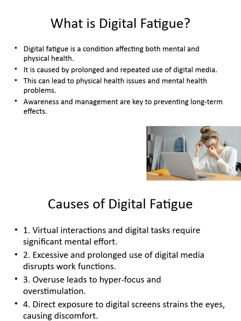 Comprehensive Digital Fatigue Presentation | PDF | Relaxation ...