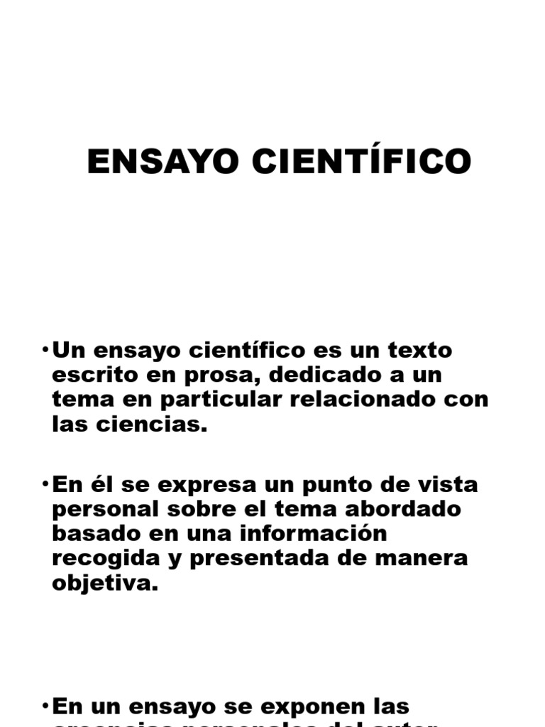 Ensayo Científico | PDF | Filosofía