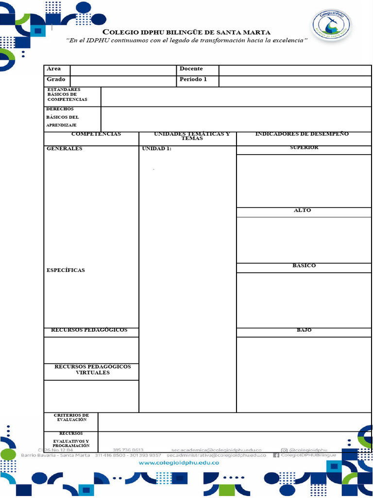 Formato Plan de Estudios 2024 | PDF