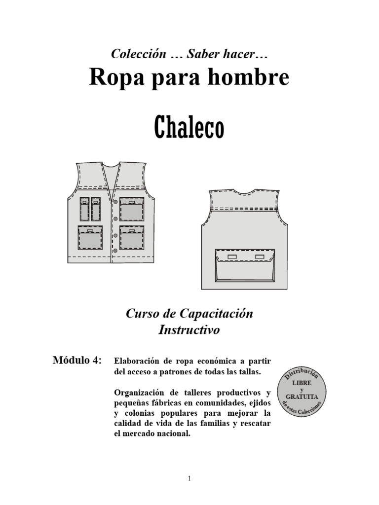 Chaleco de Hombre | PDF | Ropa | Softlines (venta minorista)