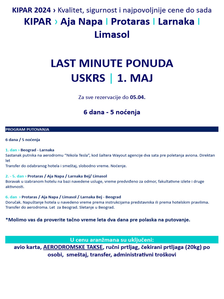 KIP Last Minute Uskrs 1 Maj 02.04 | PDF