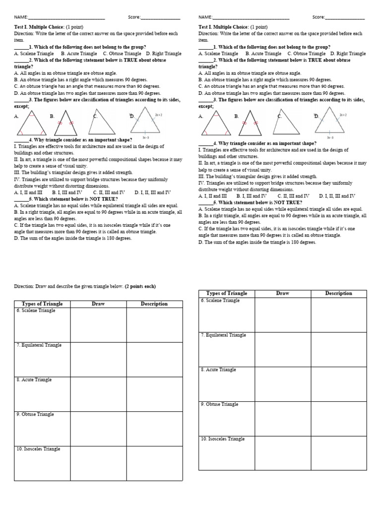 Evaluation | PDF | Triangle | Geometry