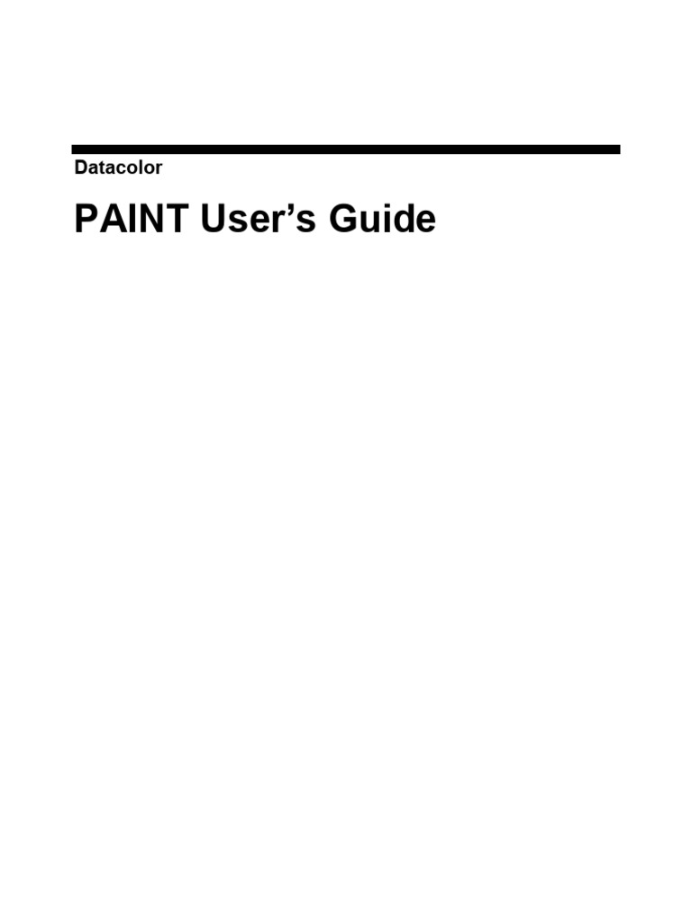 Datacolor PAINT User Guide | PDF | Usb | Window (Computing)
