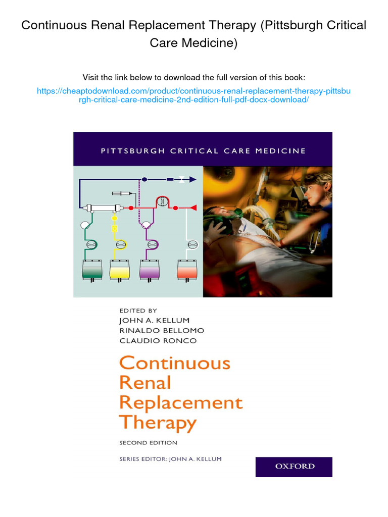 Continuous Renal Replacement Therapy (Pittsburgh Critical Care Medicine ...