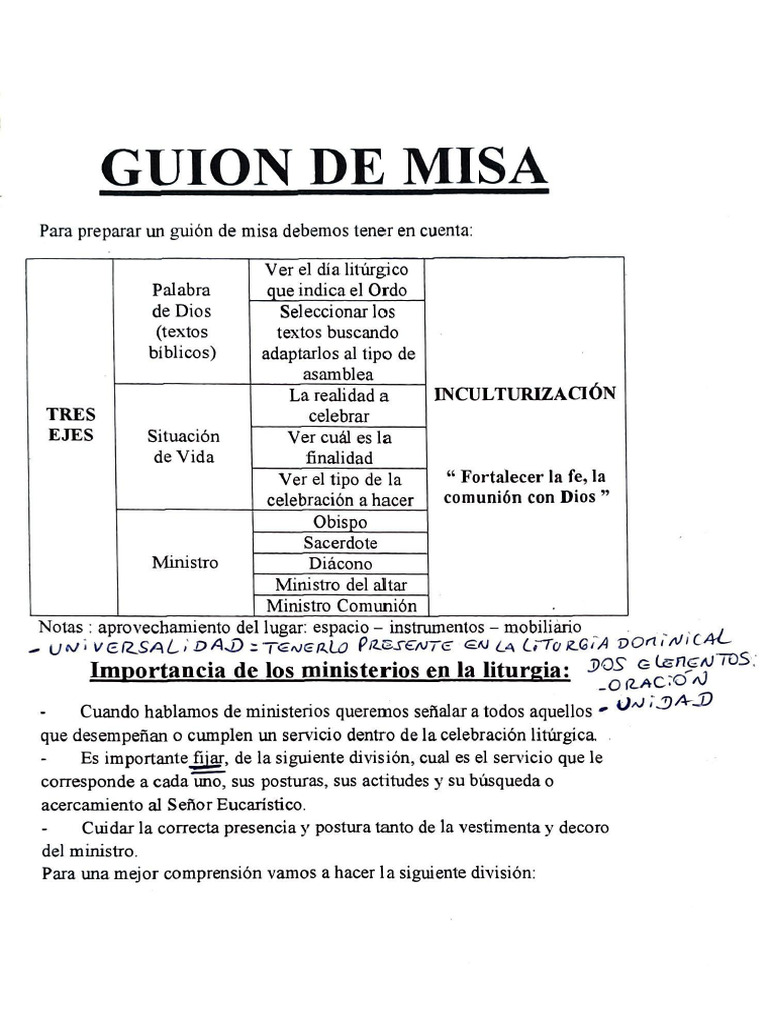 Guión de Misa Con Agregados (Padre Manuel) | PDF