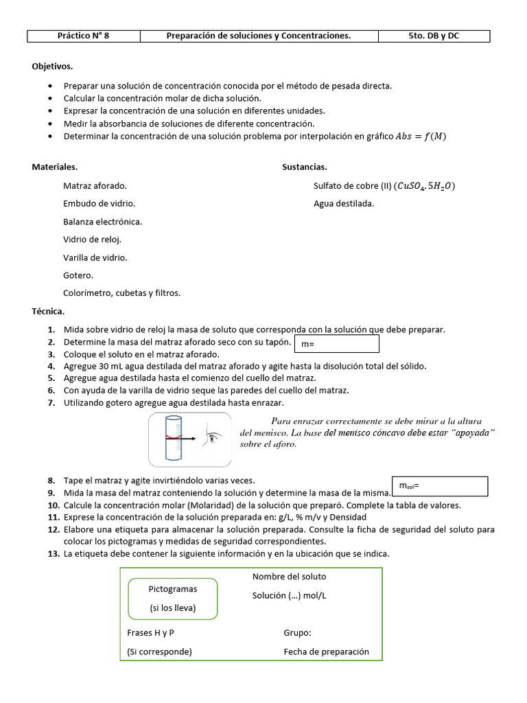Soluciones+y+concentración | PDF | Concentración