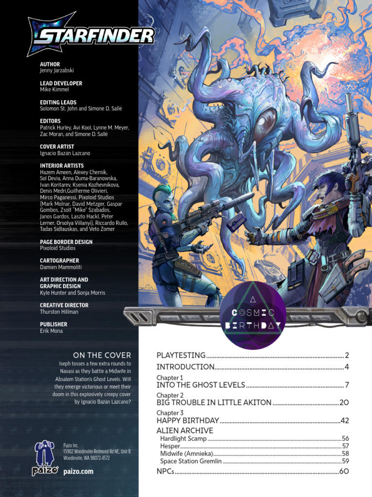 PZO24002-SC A Cosmic Birthday 001-019 Part 1 | PDF | D20 System | Role ...