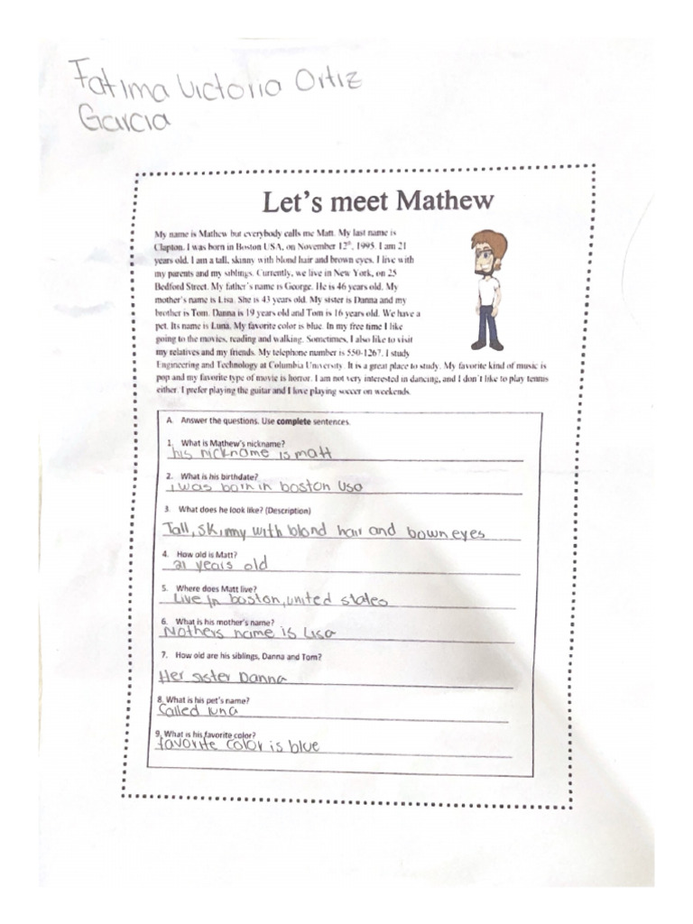 Let's Meet Mathew | PDF