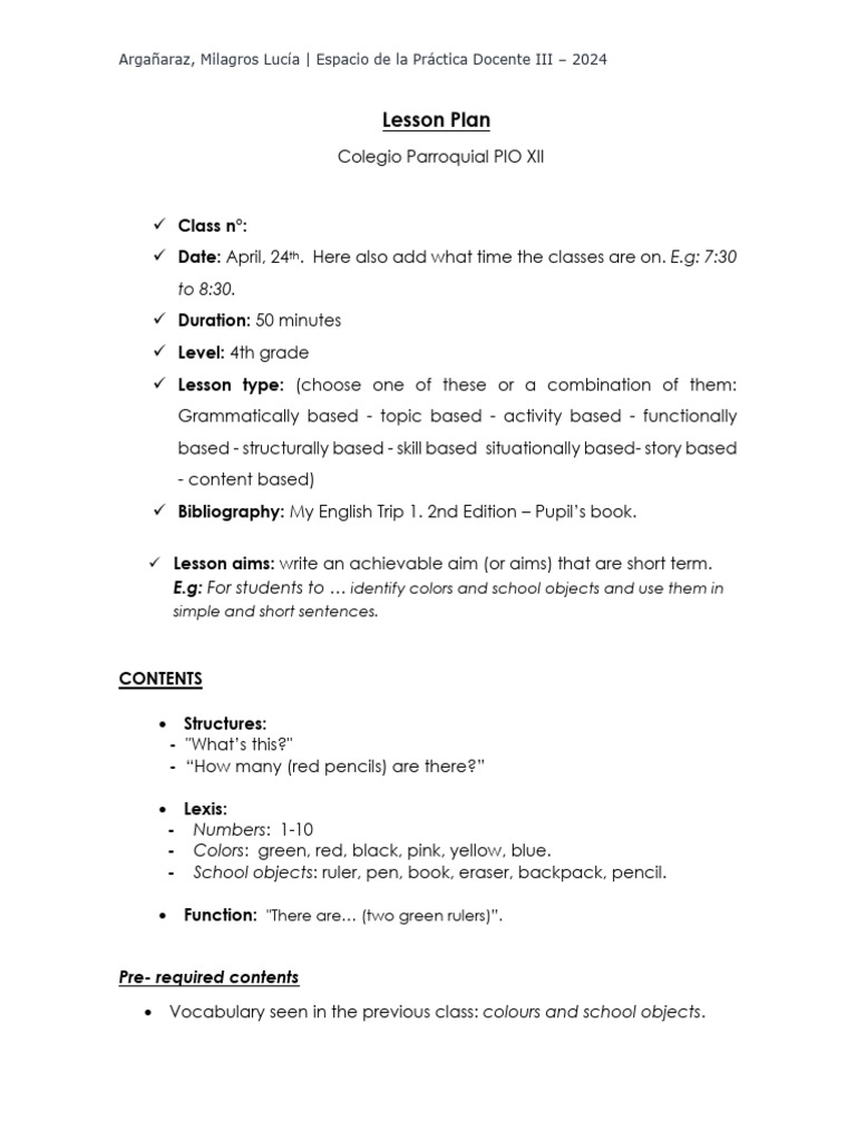 Lesson Plan Template | PDF | Reading Comprehension | Cognitive Science