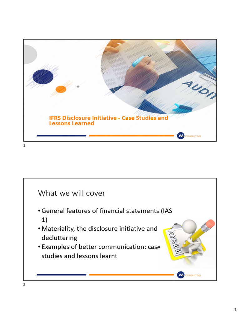 Financial Statement Disclosure - Case Studies and Lessons Learnt (Par ...