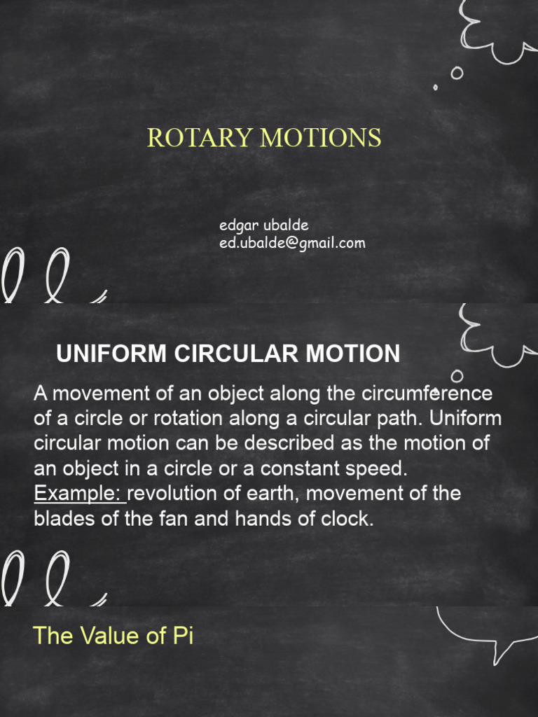 Universal Rotary Motion | PDF | Velocity | Rotation Around A Fixed Axis