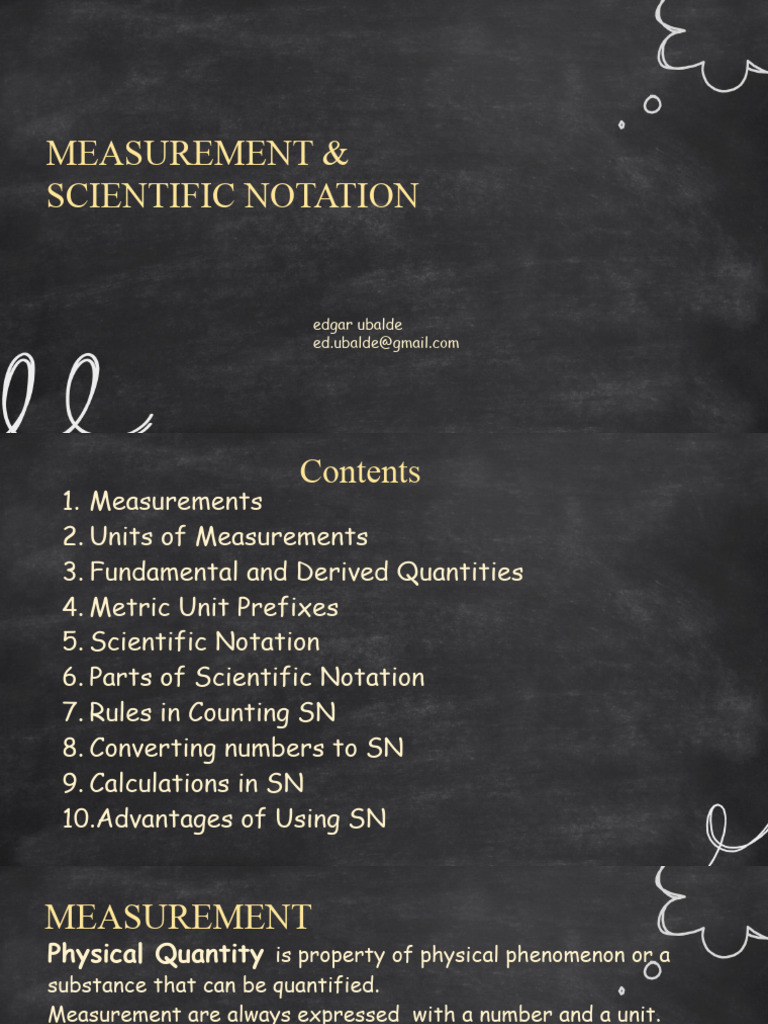 Measurement & Scientific Notation | PDF | International System Of Units ...